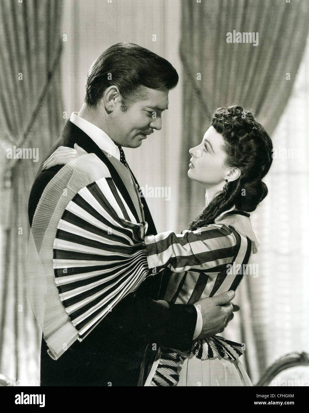 GONE WITH THE WIND Studio portraits of Clark Gable and Vivien Leigh in ...