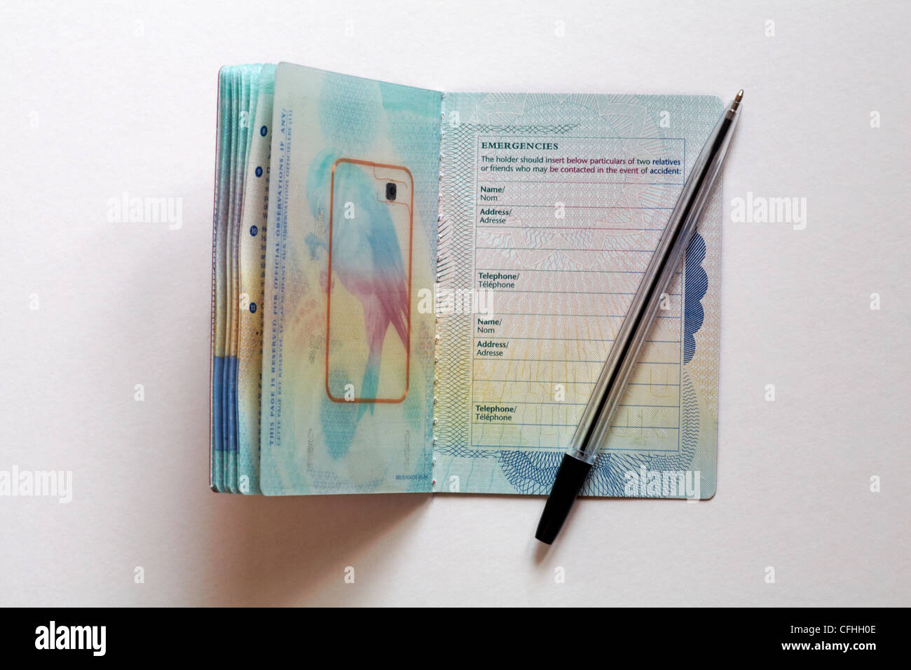 Uk passport inside hi-res stock photography and images - Alamy