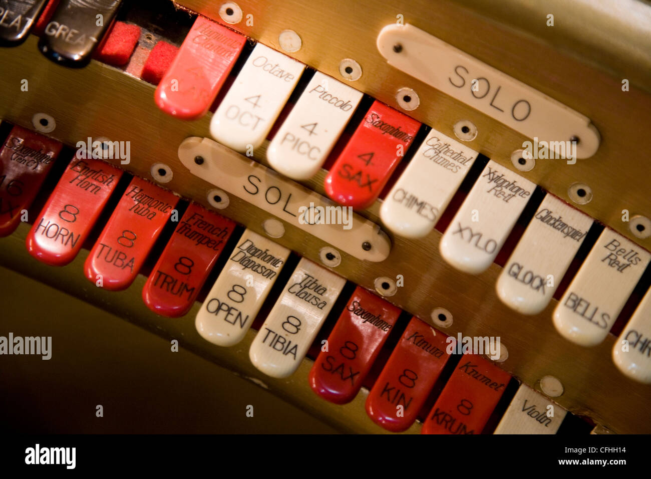 Keyboard / key board pipe 'Stop Tongues' (keys / selector controls) on ...