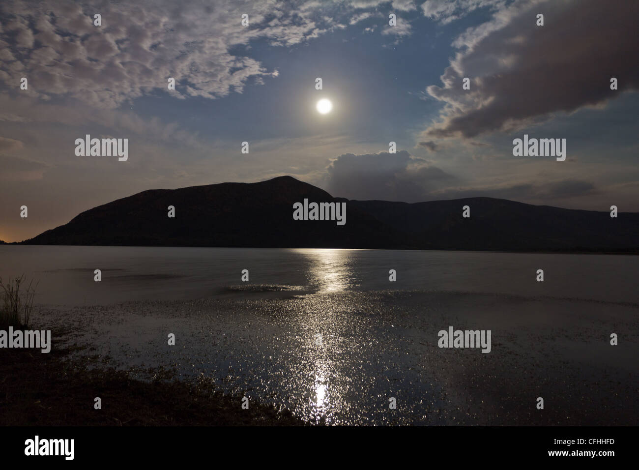 Moon rise with reflection hi-res stock photography and images - Alamy