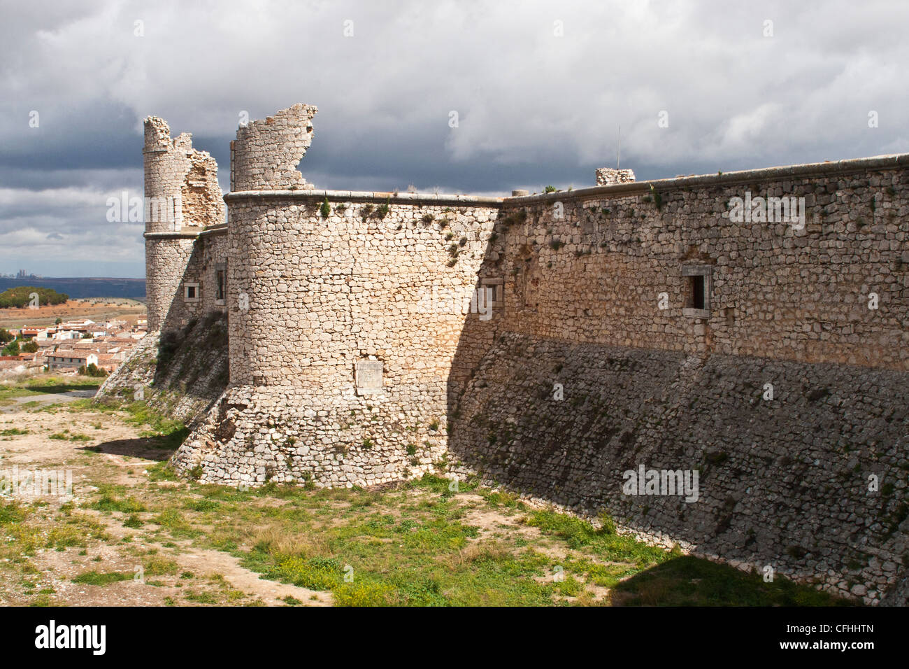 Chinchon, Spain, the walls of the castle of Chinchon Stock Photo - Alamy