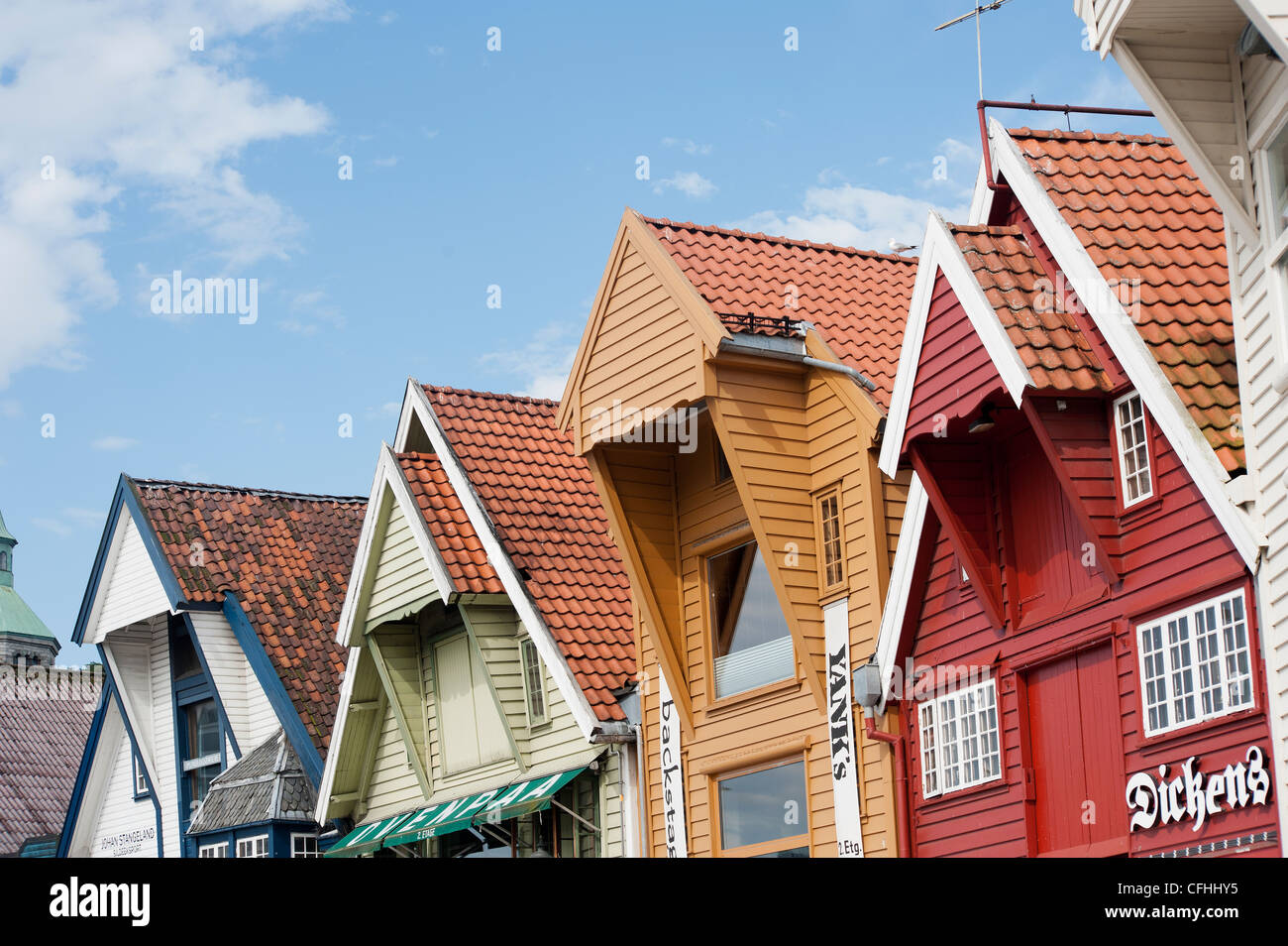 Some of the colourful buildings in Stavanger, Norway Stock Photo - Alamy
