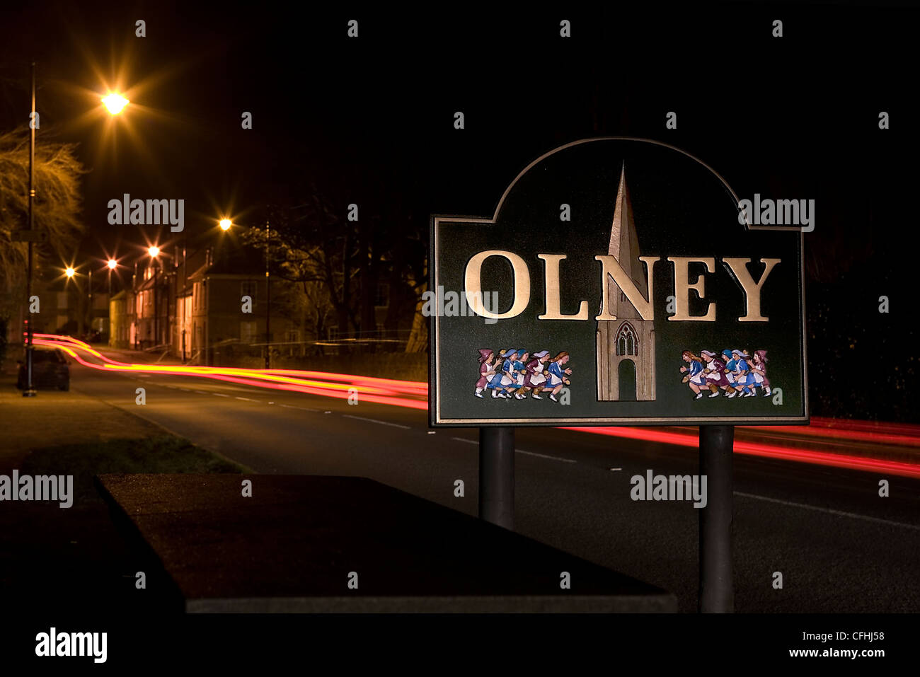 Olney Town Sign Stock Photo - Alamy