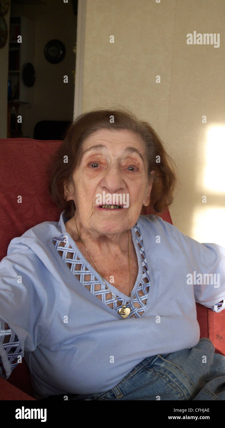 united kingdom west london portrait of a one hundred year old woman ...