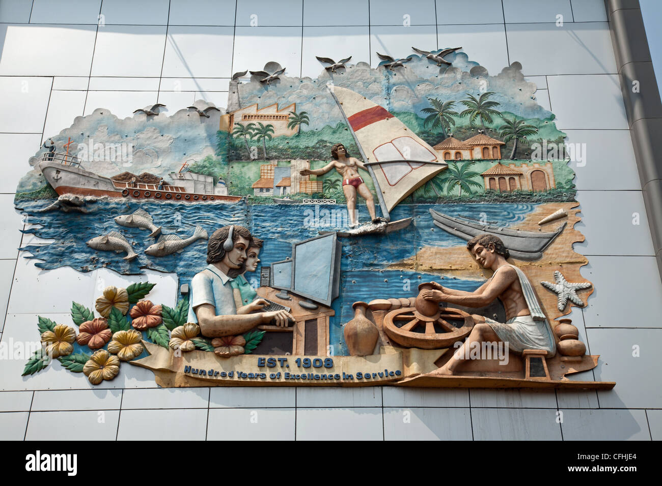 Mural on a wall Panaji Goa Stock Photo - Alamy