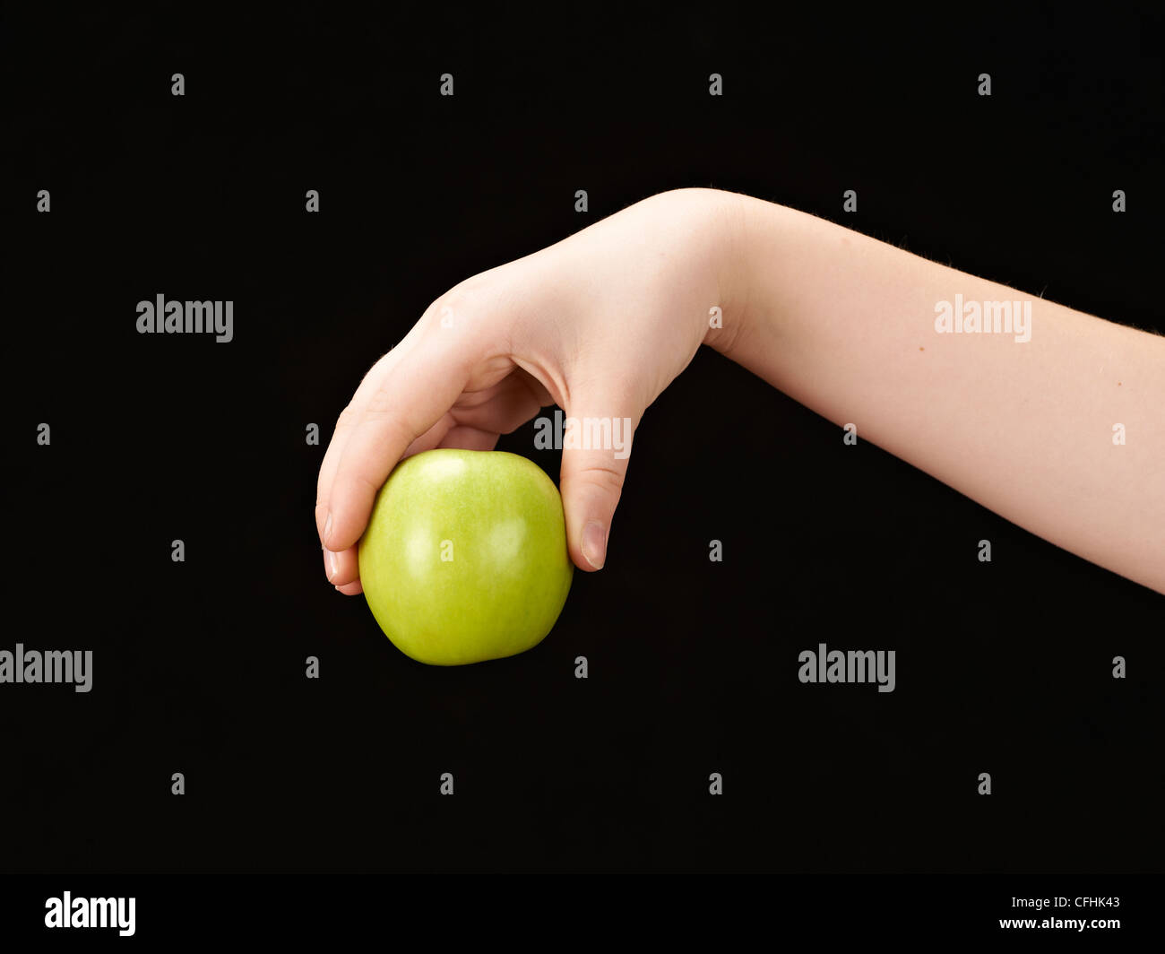 Hand holding apple manicure hi-res stock photography and images - Alamy