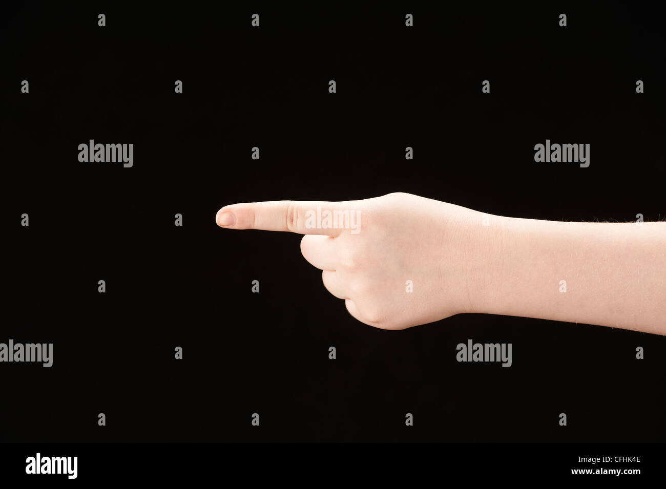 Hand pointing finger left right hi-res stock photography and images - Alamy