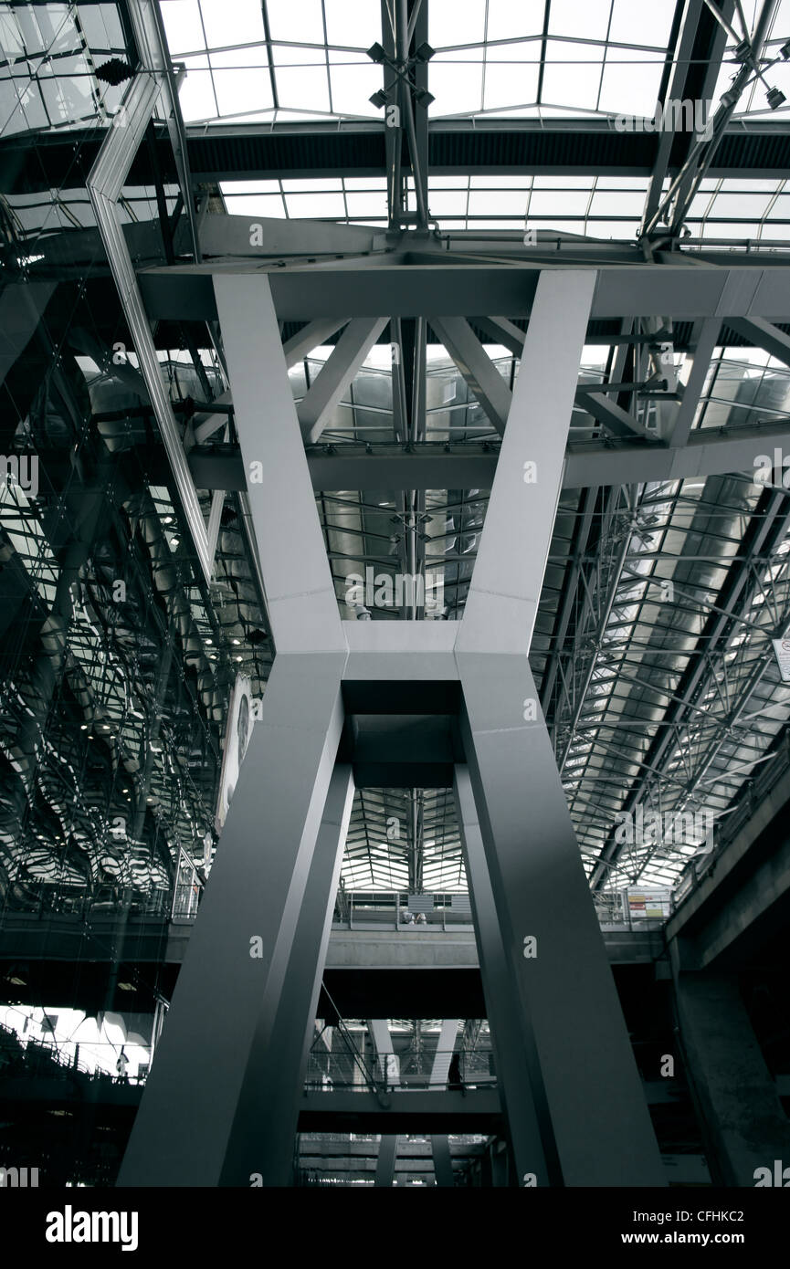 Support above the bridge, steel structure close-up Stock Photo - Alamy