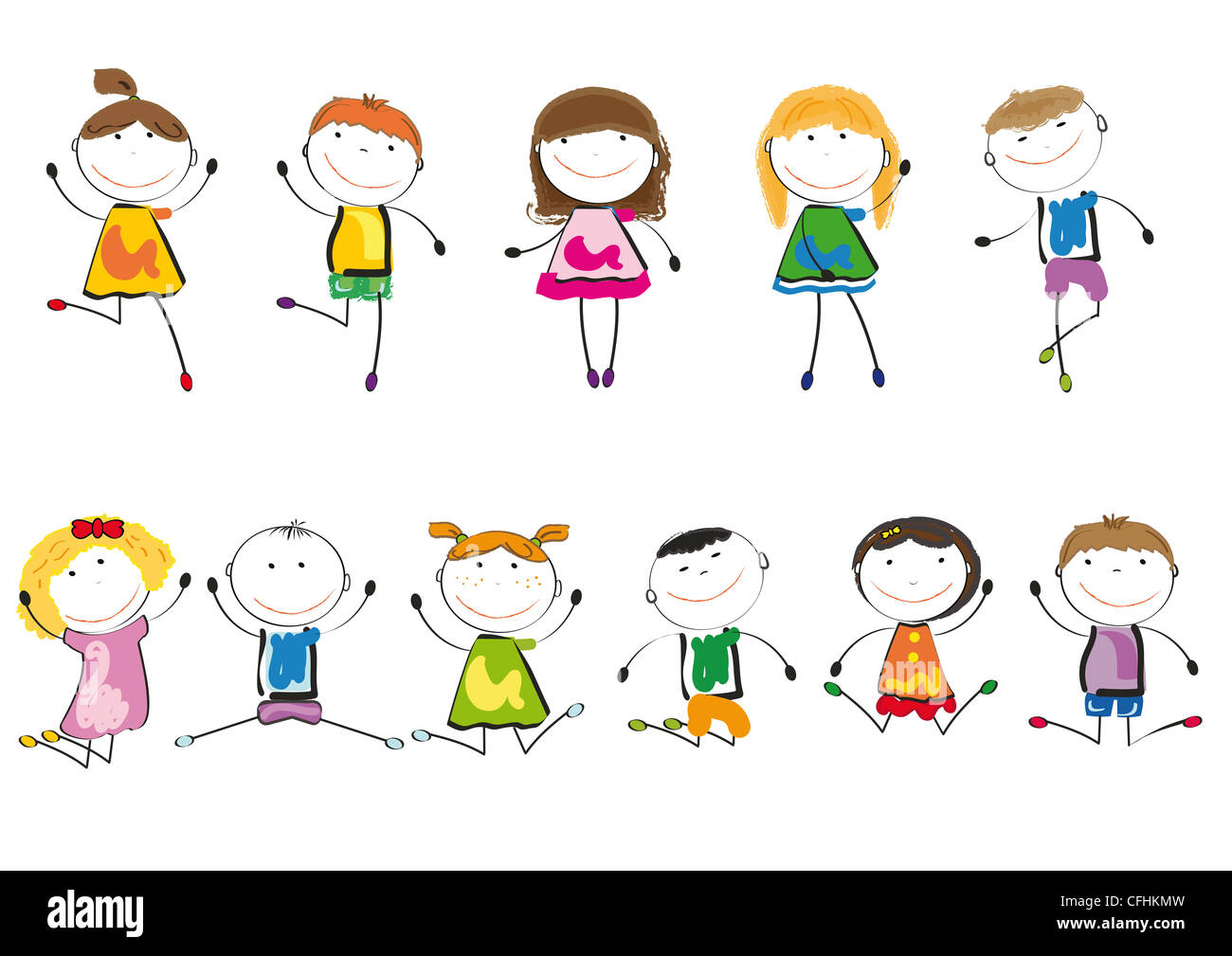 Small and smile kids playing and dancing Stock Photo - Alamy