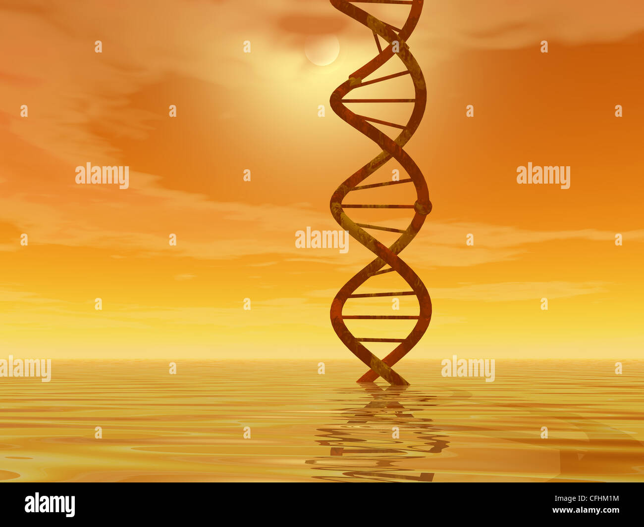 DNA landscape concept Stock Photo - Alamy
