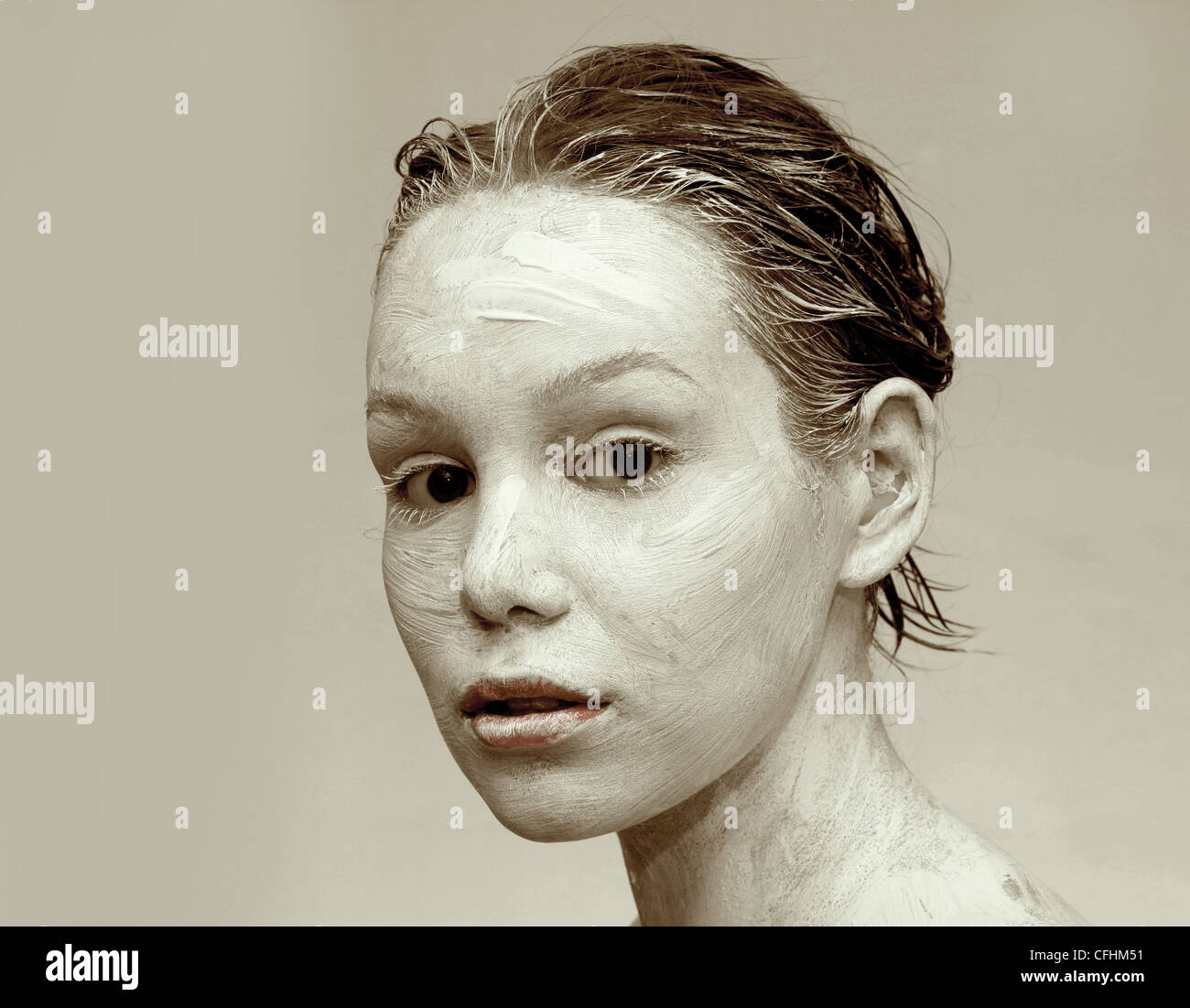 white beautiful girl portrait Stock Photo - Alamy