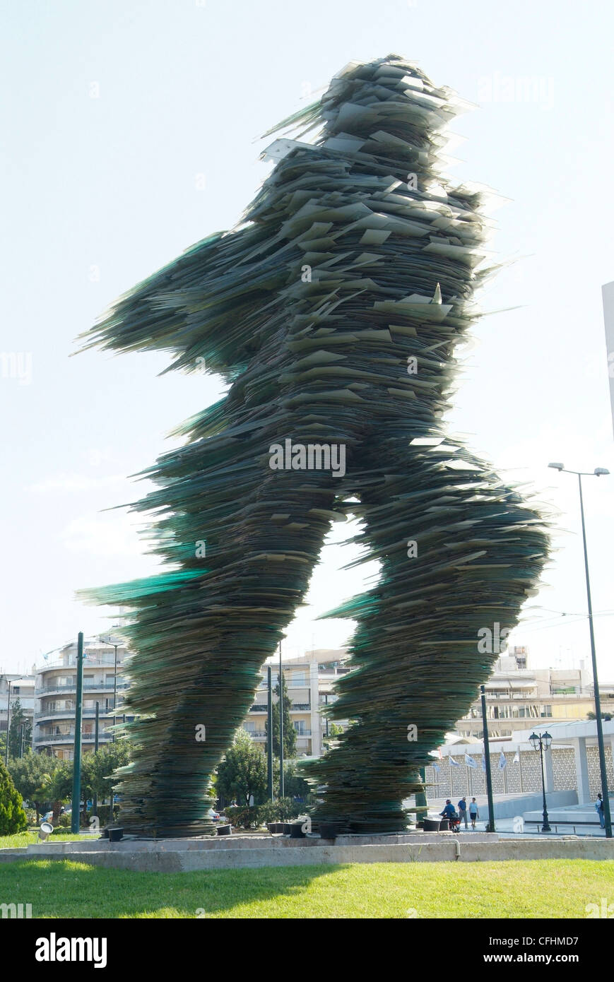 GREECE Athens Roadside art - glass figure Stock Photo - Alamy