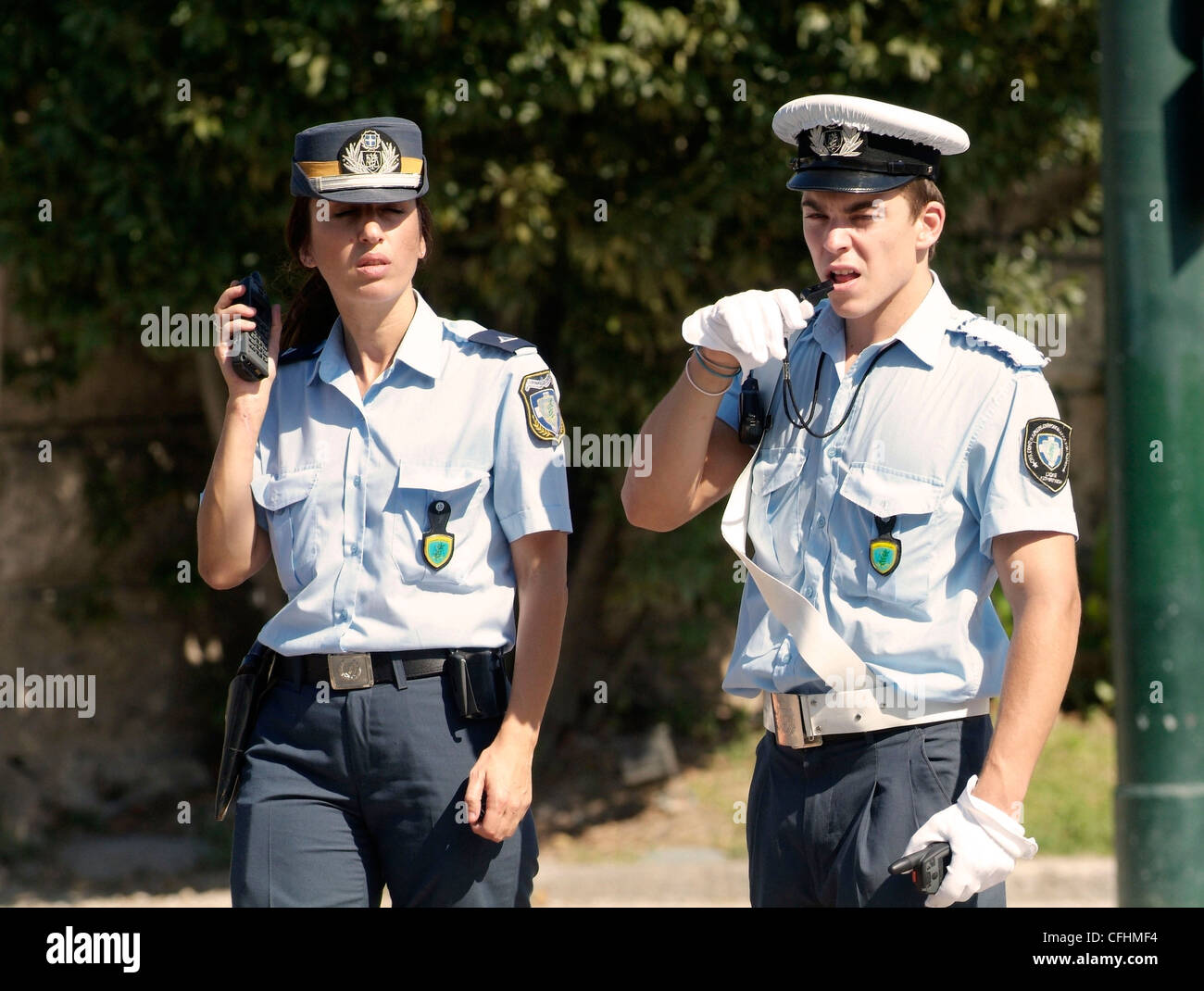 GREECE Athens Traffic Cops Stock Photo - Alamy