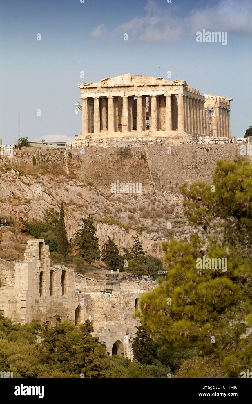 GREECE Athens Filopappou Hill View to the Acropolis Stock Photo - Alamy