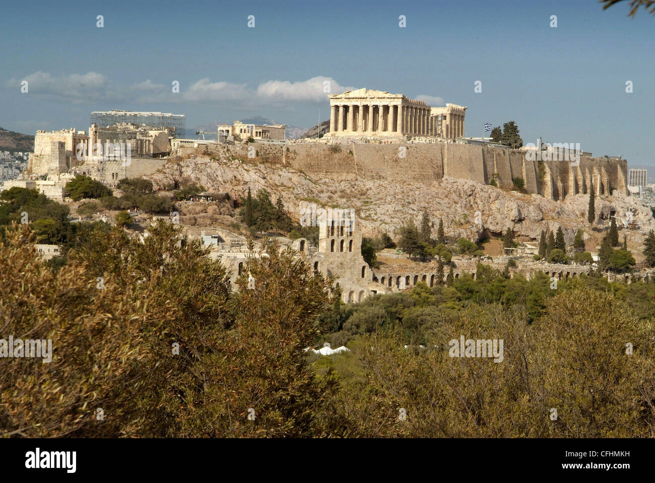 GREECE Athens Filopappou Hill View to the Acropolis Stock Photo - Alamy