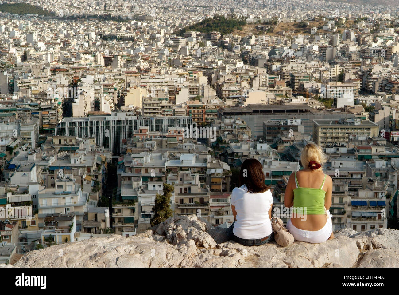 GREECE Athens Filopappou Hill View from the summit Stock Photo - Alamy