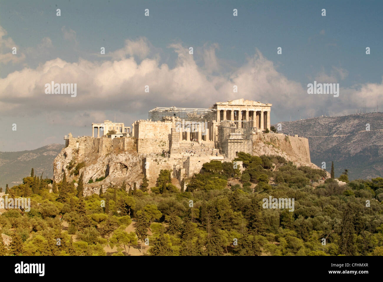 GREECE Athens Filopappou Hill View to the Acropolis Stock Photo - Alamy