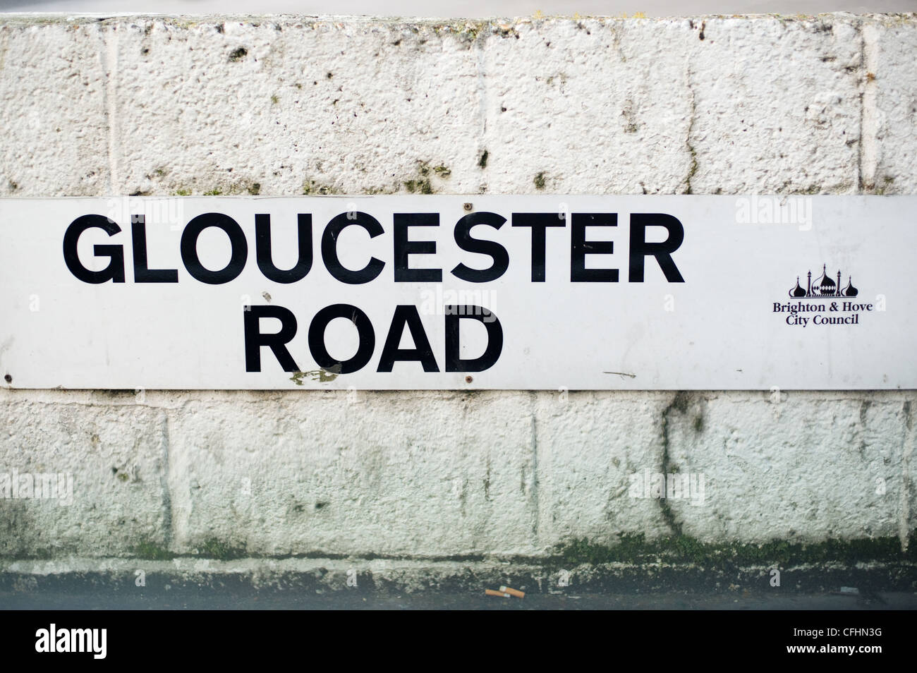 Gloucester Road, Street Sign, Brighton and Hove, East Sussex, England ...