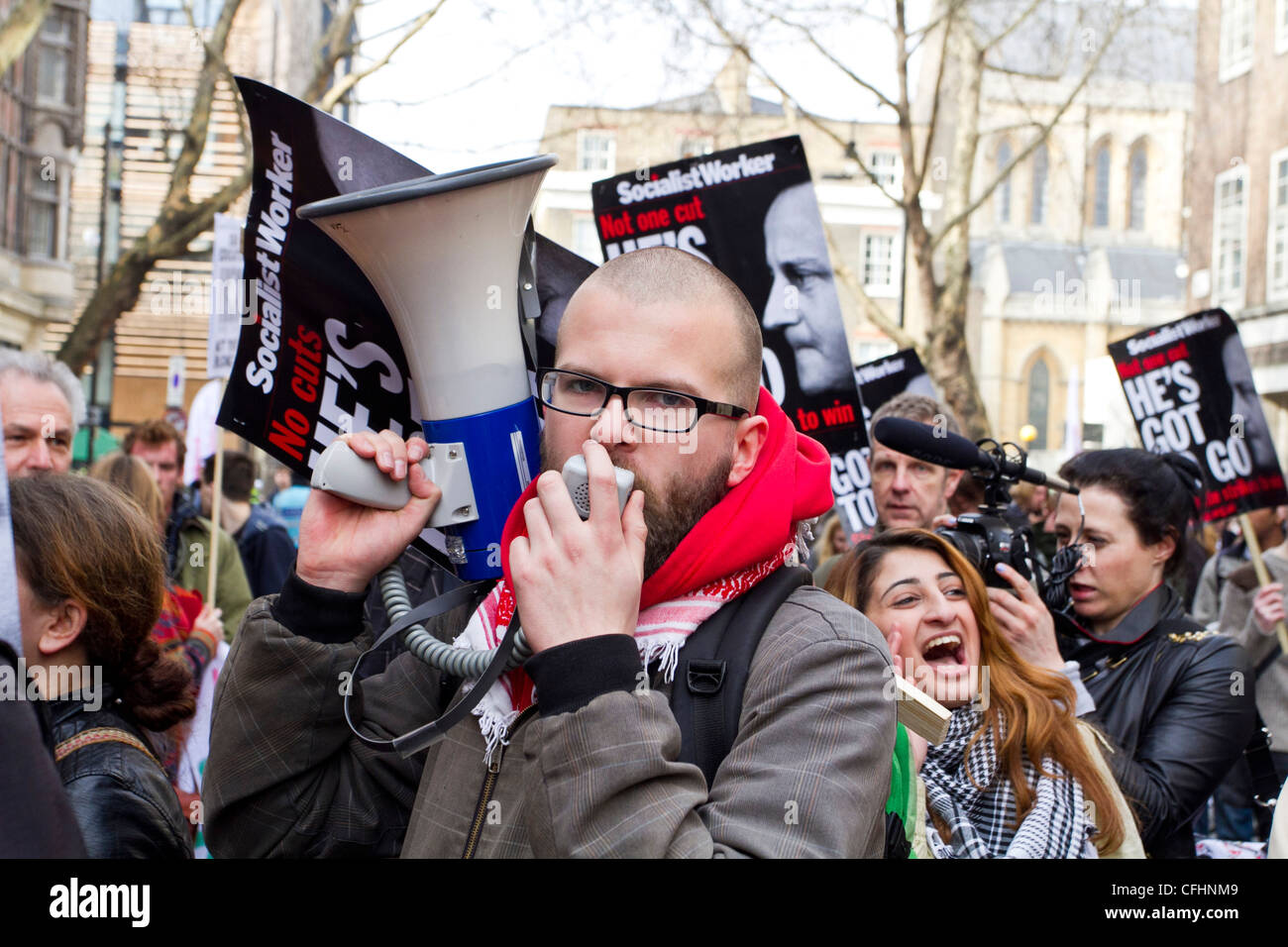 London, UK. 14/03/12.Students protest through London streets against ...