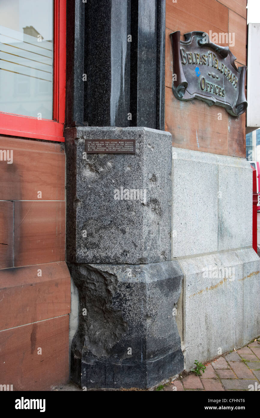 bomb damage left as a memorial to the second world war belfast blitz ...