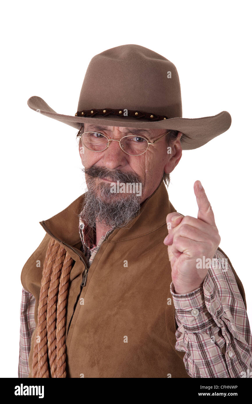 Pointing cowboy hi-res stock photography and images - Alamy