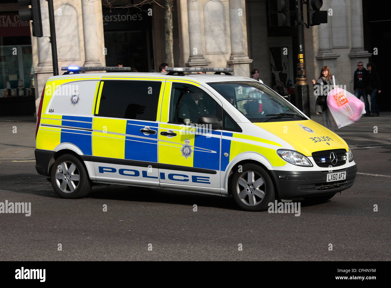 British Transport Police Mercedes van answering an emergency call in ...