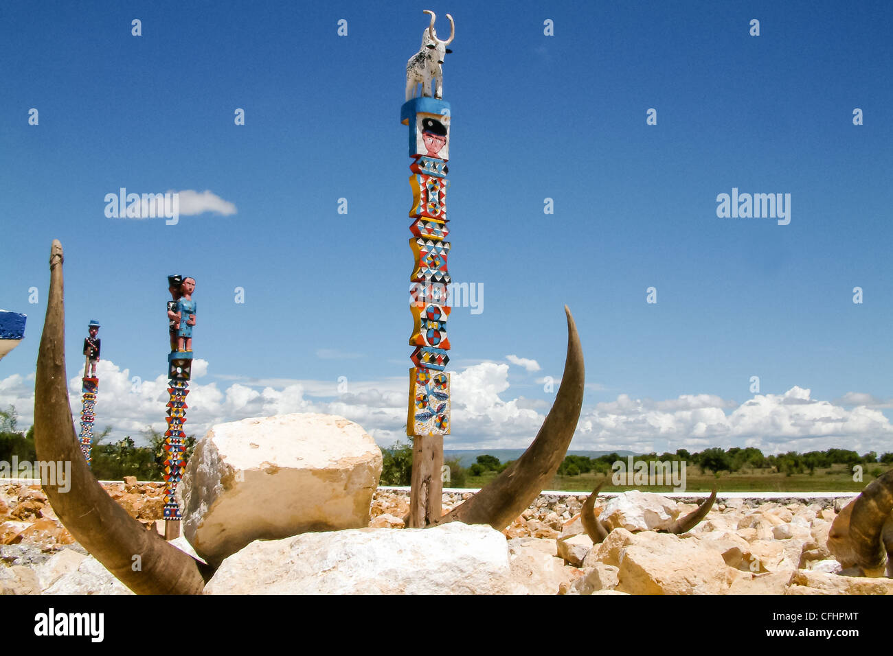 Mahafaly tomb in southern Madagascar Stock Photo - Alamy