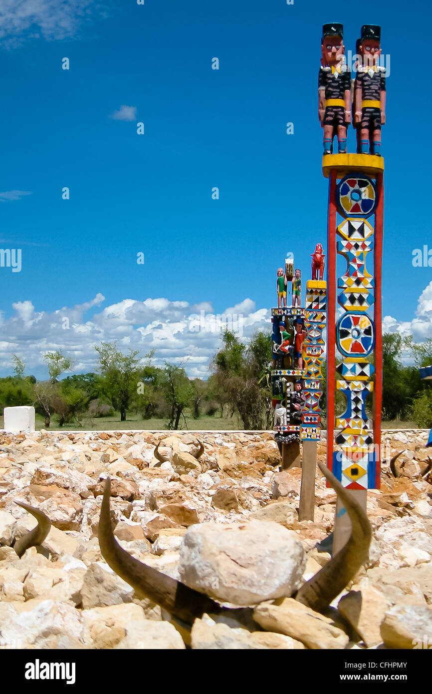 Mahafaly tomb in southern Madagascar Stock Photo - Alamy