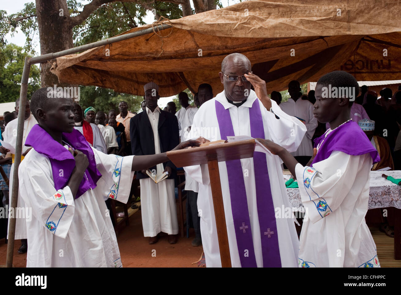 Religious service in Atiak to commemorate a LRA massacre in April 1995 ...