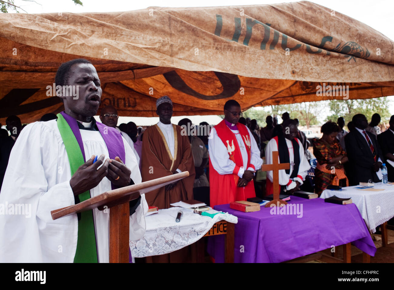 Religious service in Atiak to commemorate a LRA massacre in April 1995 ...