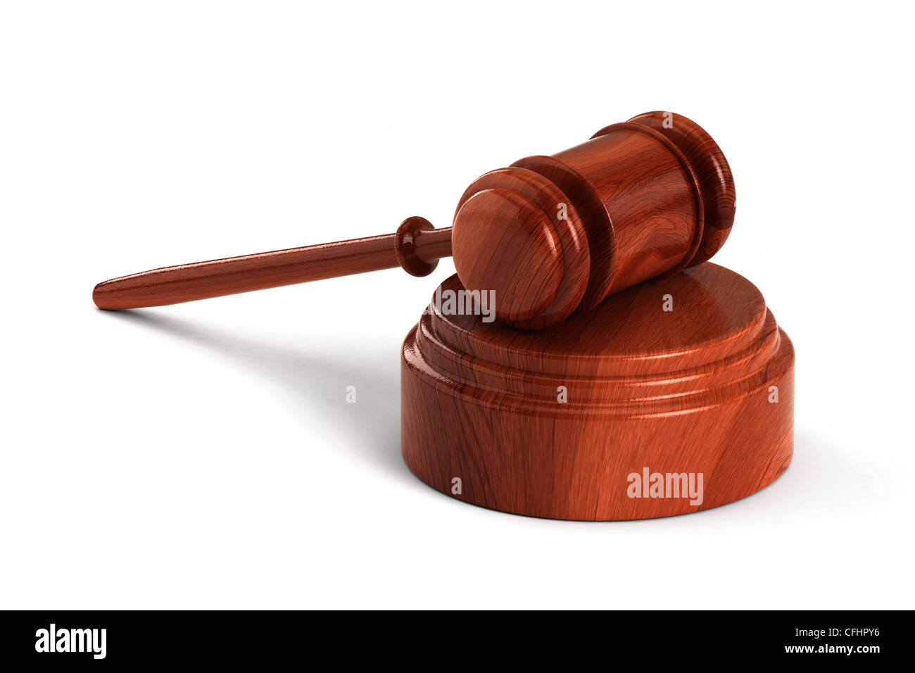 Wooden gavel with sound block Stock Photo - Alamy