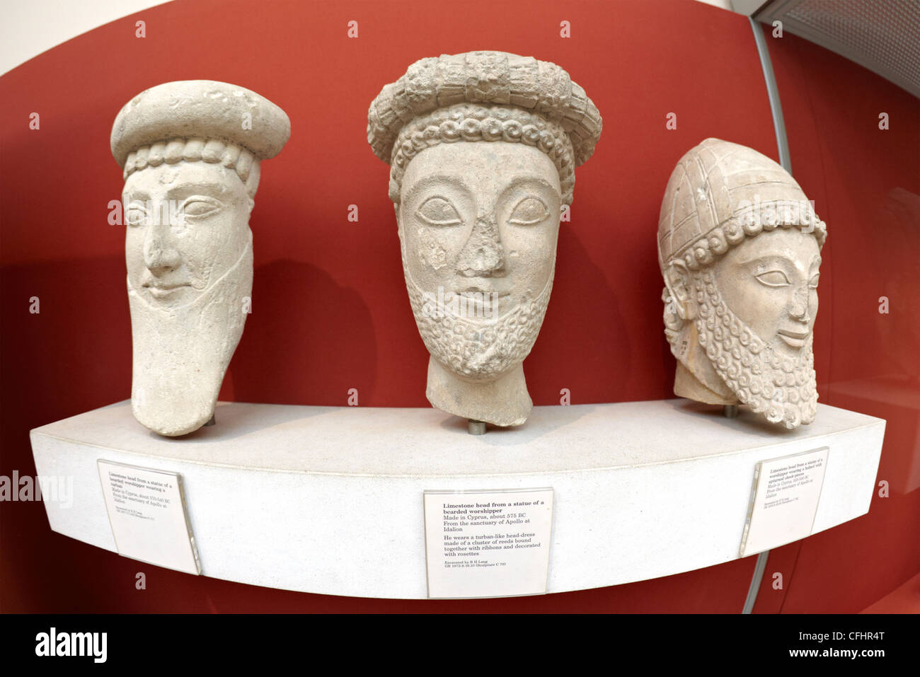 Bearded Statues From Idalion Cyprus British Museum UK Stock Photo - Alamy
