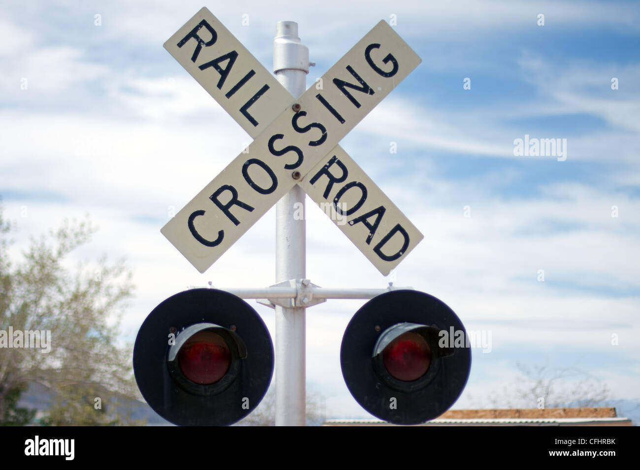 Sign vintage rail crossing sign hi-res stock photography and images - Alamy