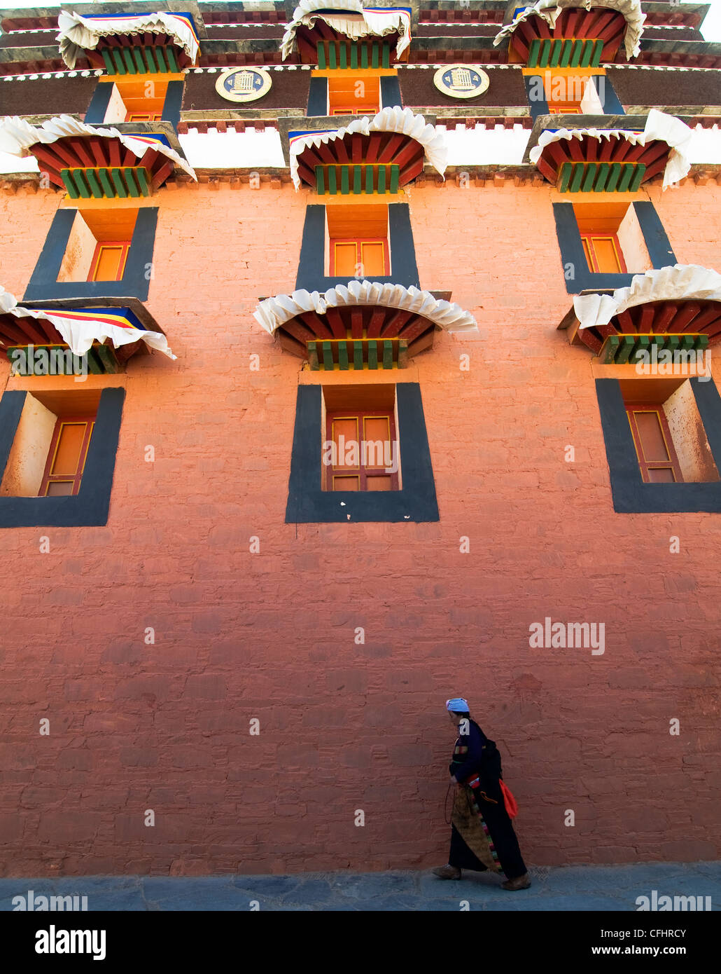 Tibetan pilgrims visiting Labrang monastery on an annual pilgrimage ...
