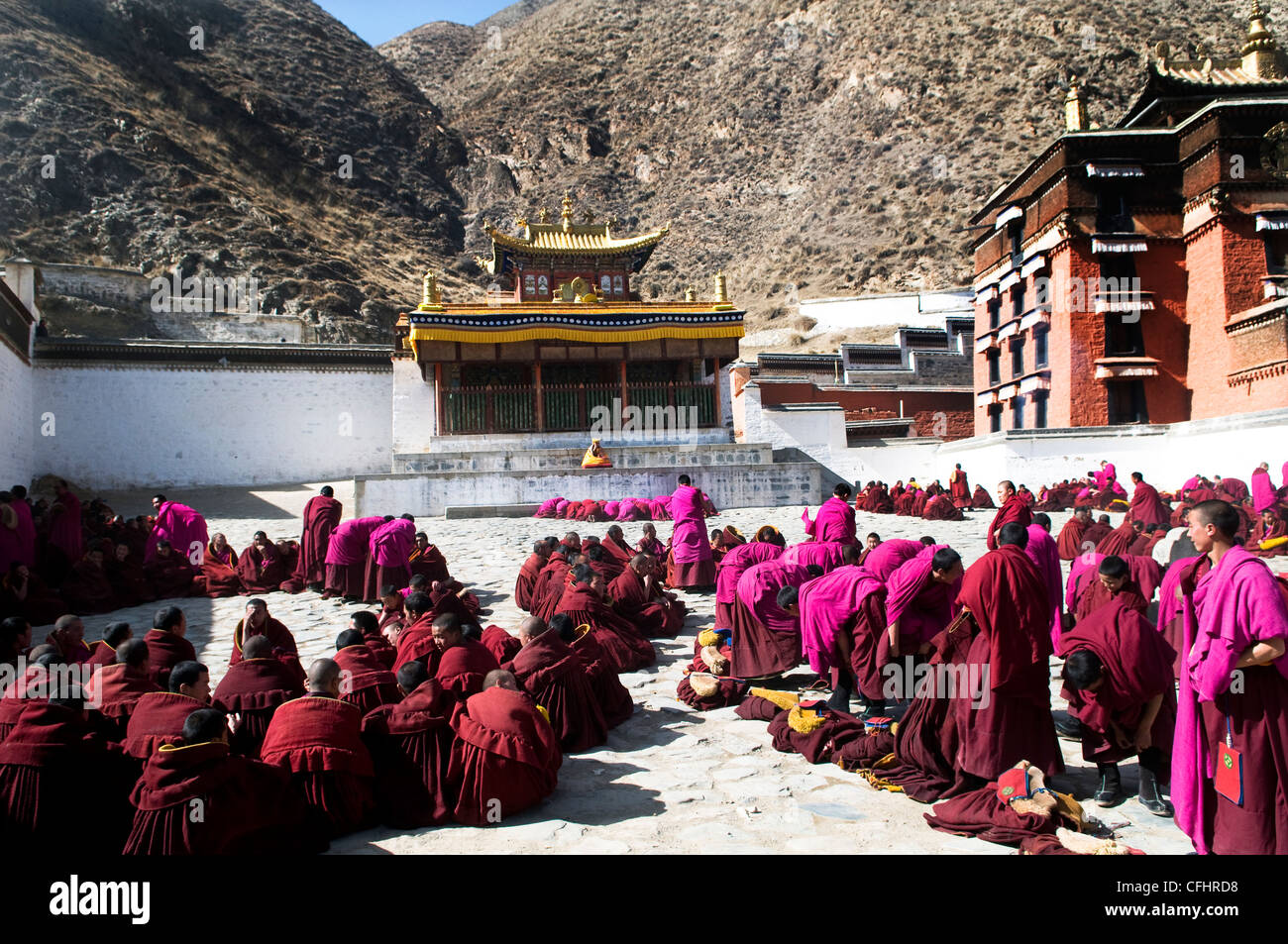 Tibetan monastery monks tibet hi-res stock photography and images - Alamy