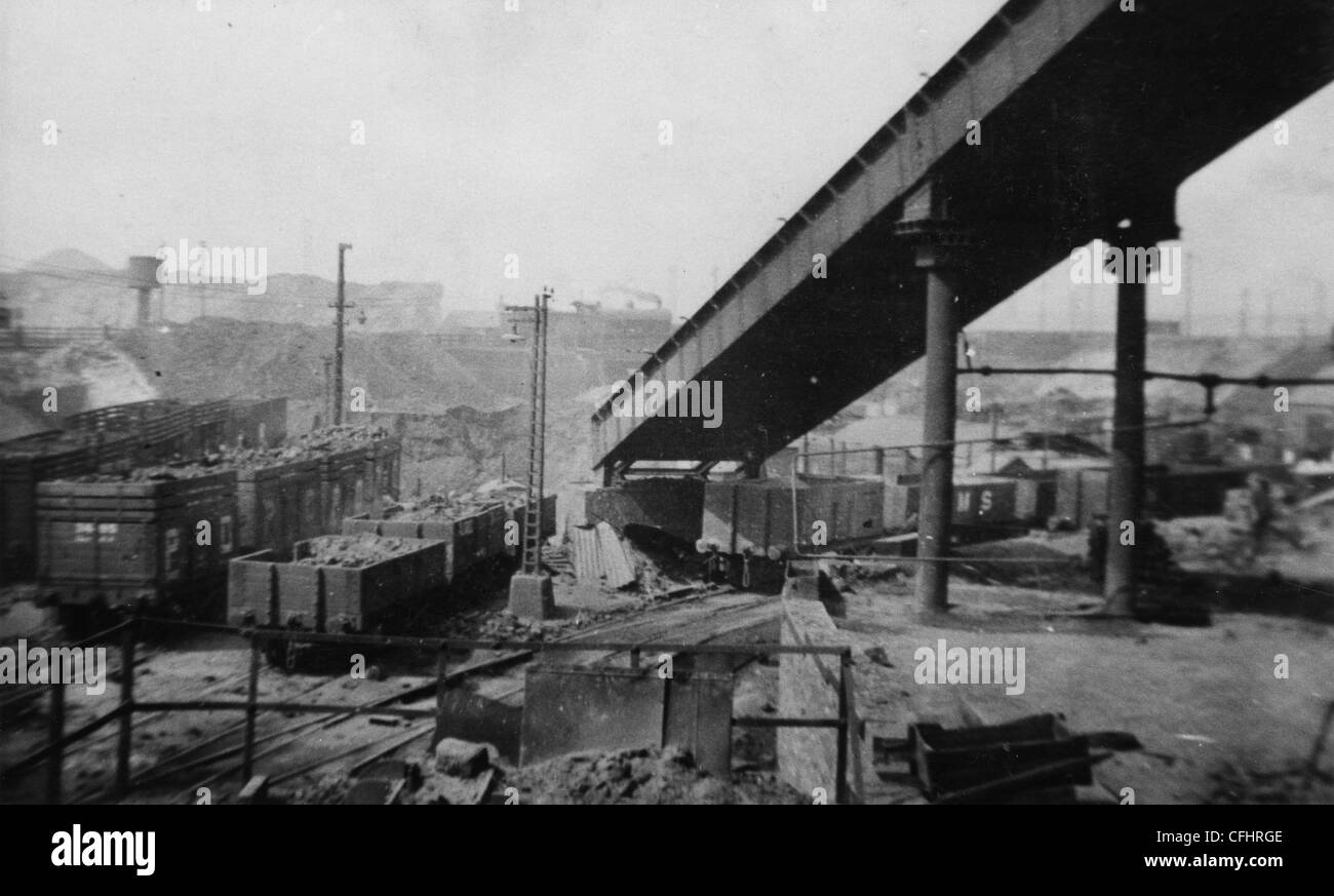 Railway wagons, Bilston Steelworks, c 1928 Stock Photo - Alamy