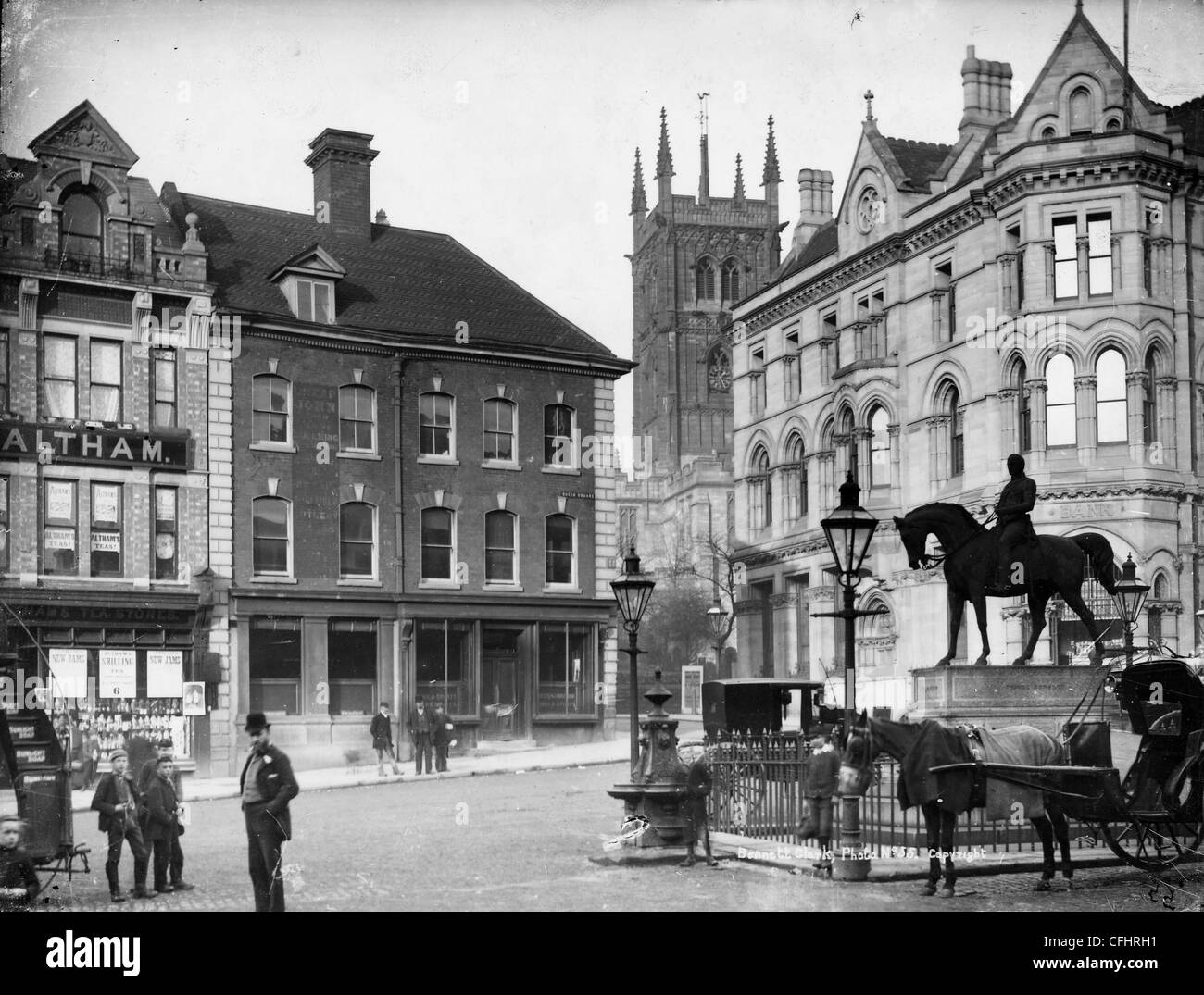 Queen Square, Wolverhampton, 1900s Stock Photo - Alamy