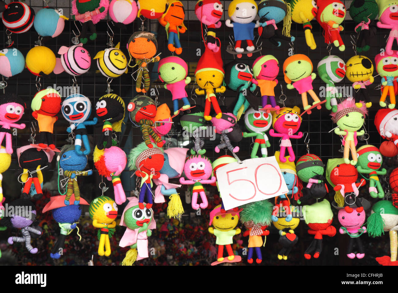 Colorful doll store at Chatuchak market in Bangkok Stock Photo - Alamy