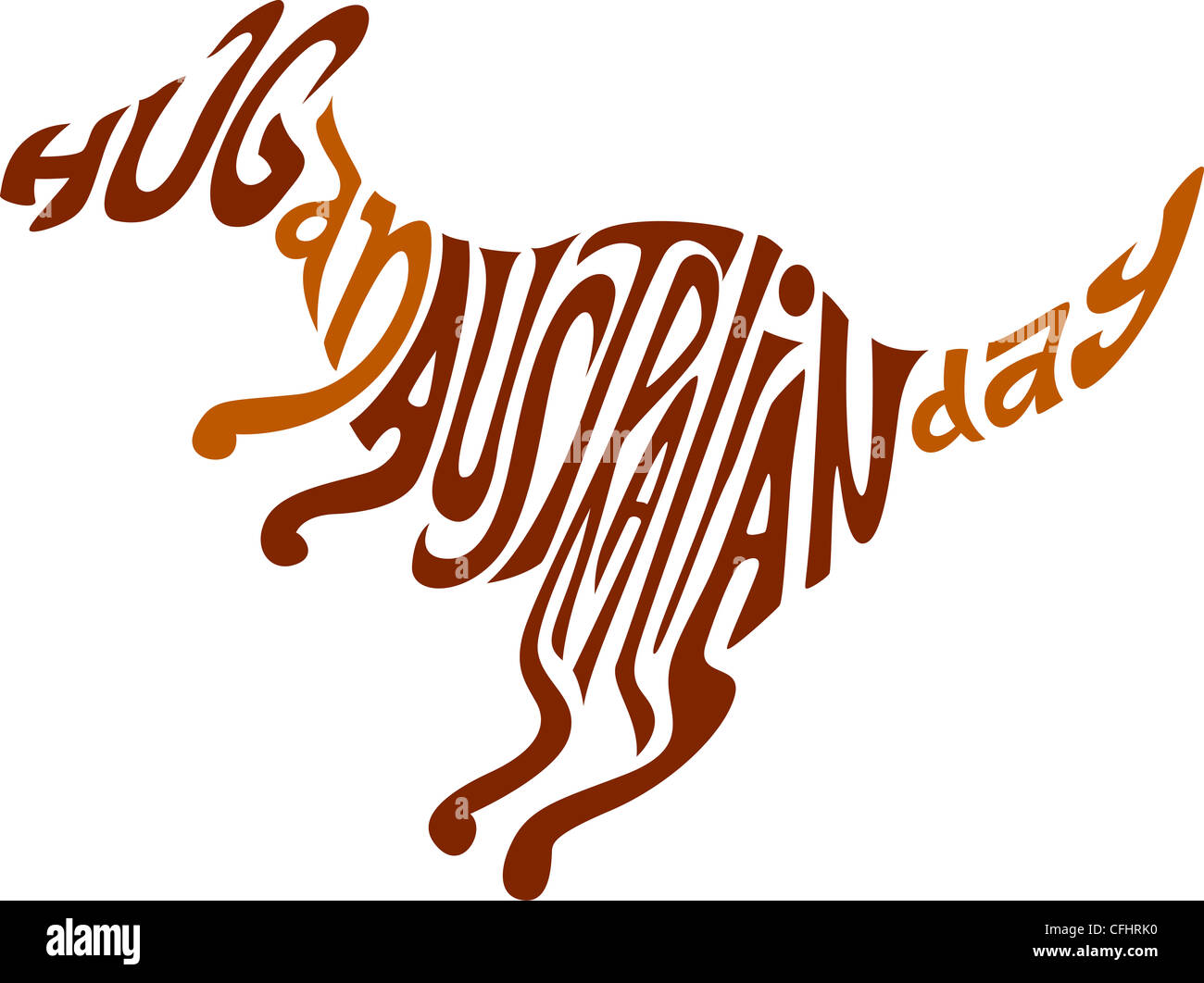 Text Illustration Celebrating Hug an Australian Day Stock Photo - Alamy