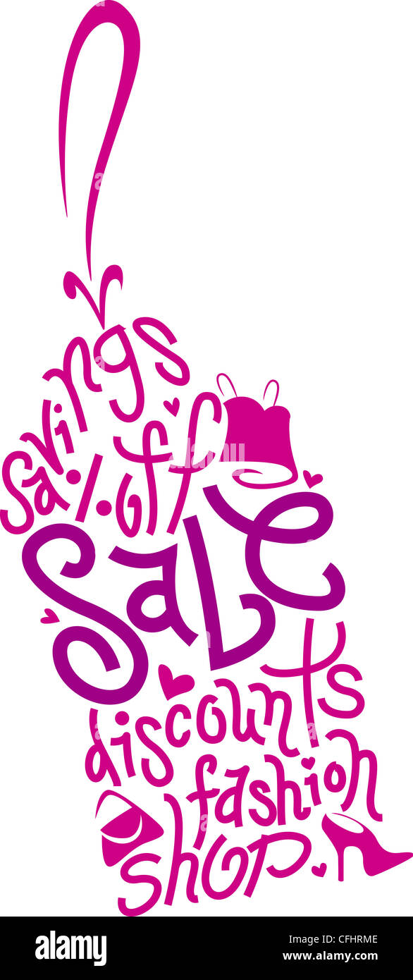 Text Illustration Featuring a Price Tag Stock Photo - Alamy