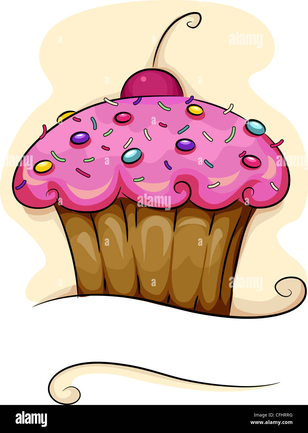 Cherry cupcake clipart hi-res stock photography and images - Alamy
