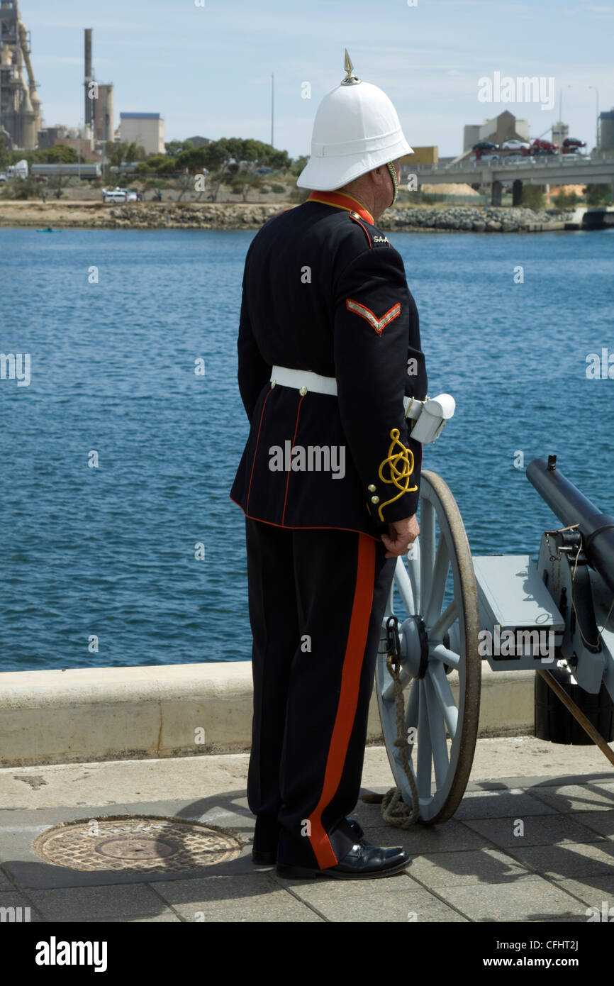 Man dressed in British Colonial uniform. Port Adelaide. Australia Stock ...