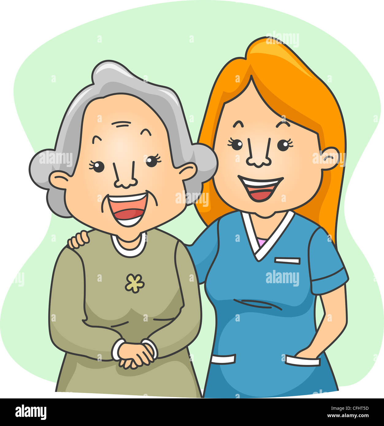 Nurse cartoon old hi-res stock photography and images - Alamy