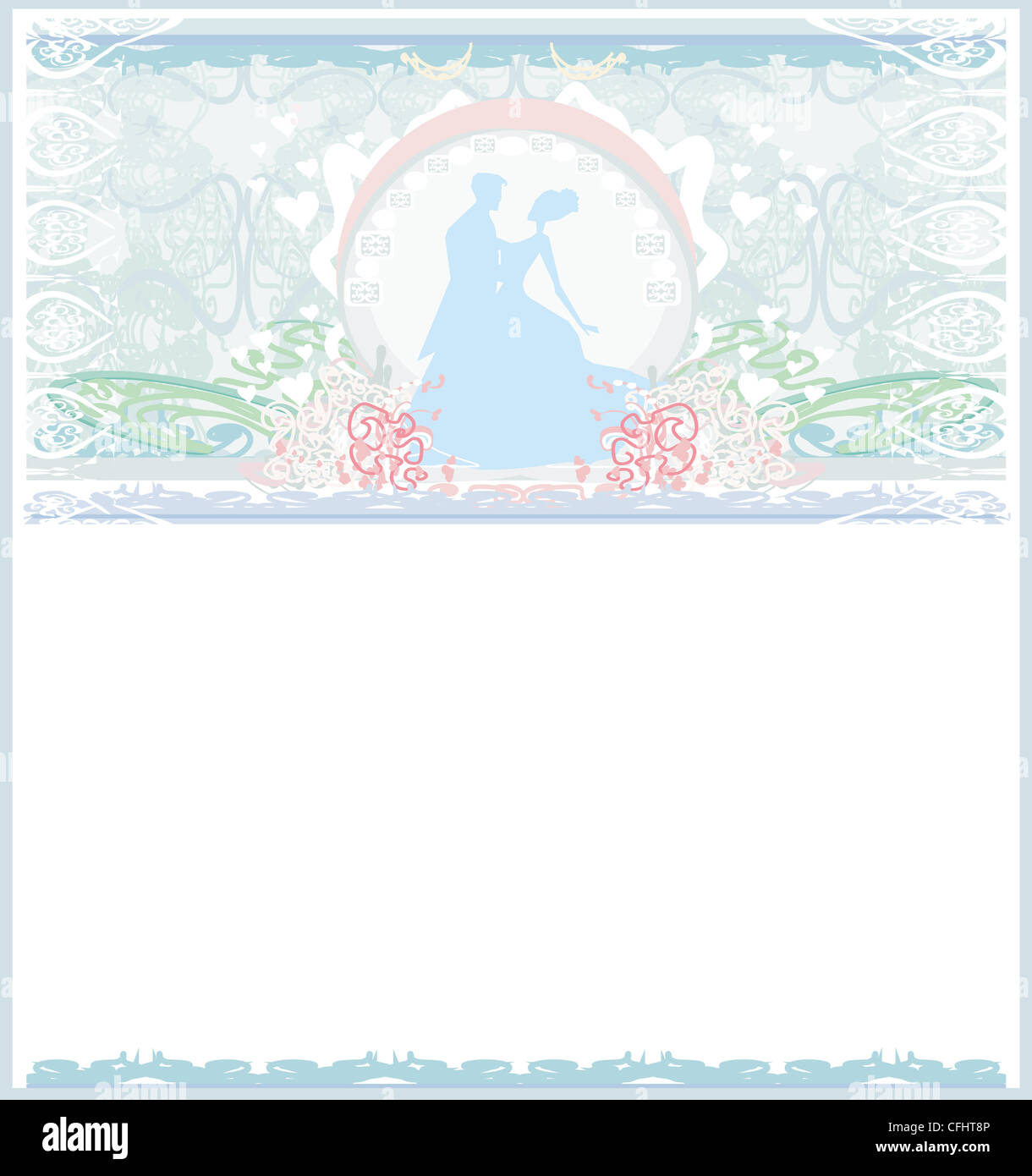 Ballroom dancers - invitation Stock Photo - Alamy