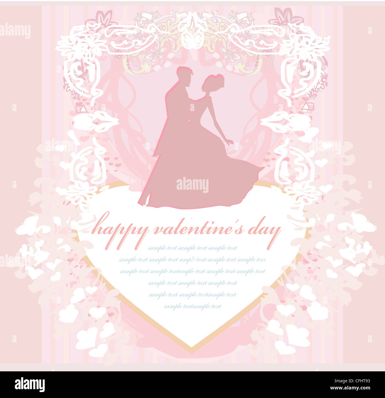 Ballroom dancers - invitation Stock Photo - Alamy