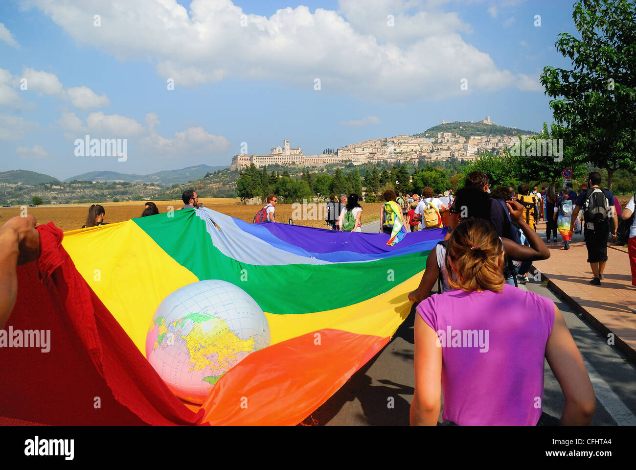 Peace flag hi-res stock photography and images - Alamy