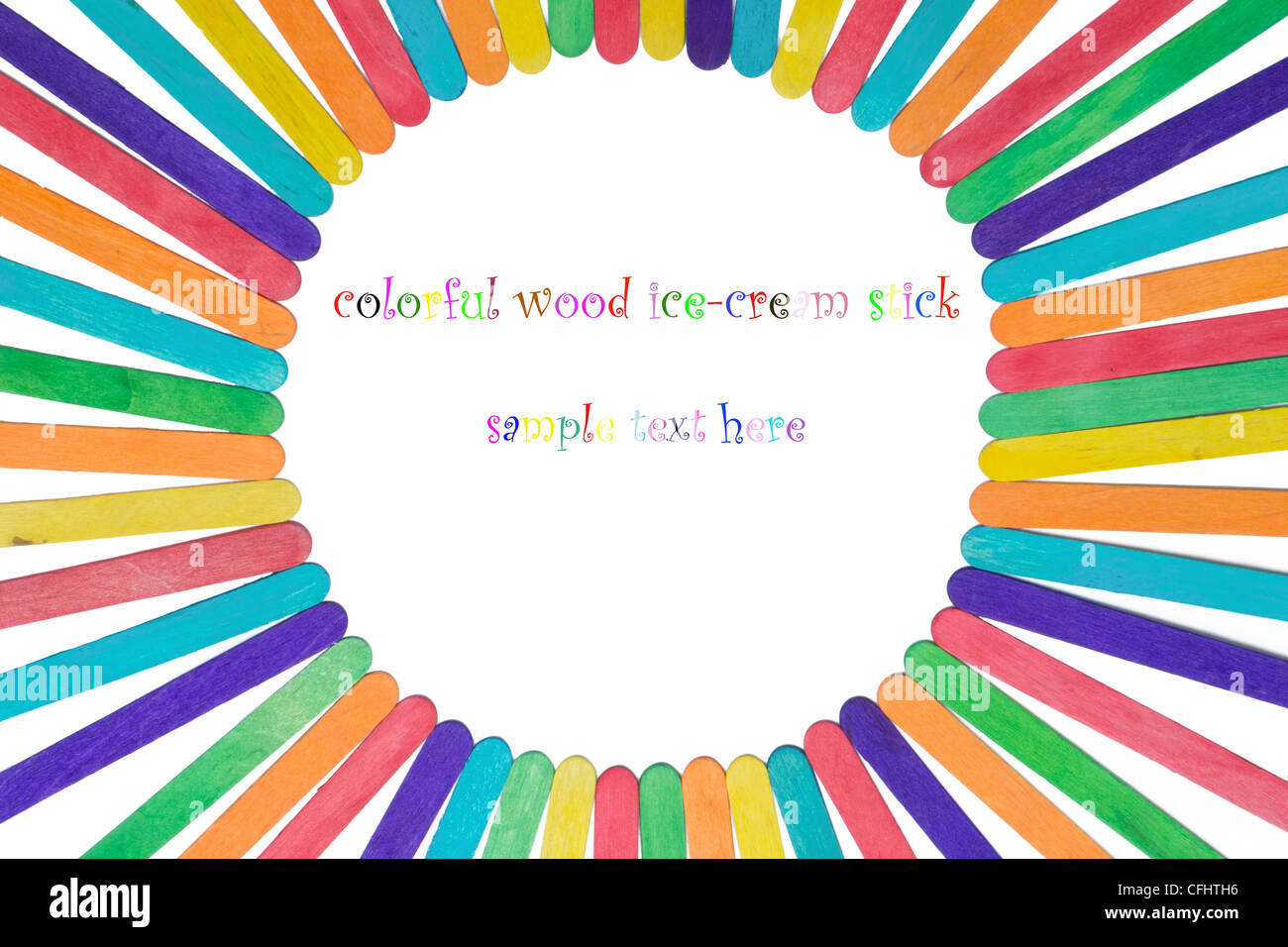 colorful wood ice-cream stick Stock Photo - Alamy