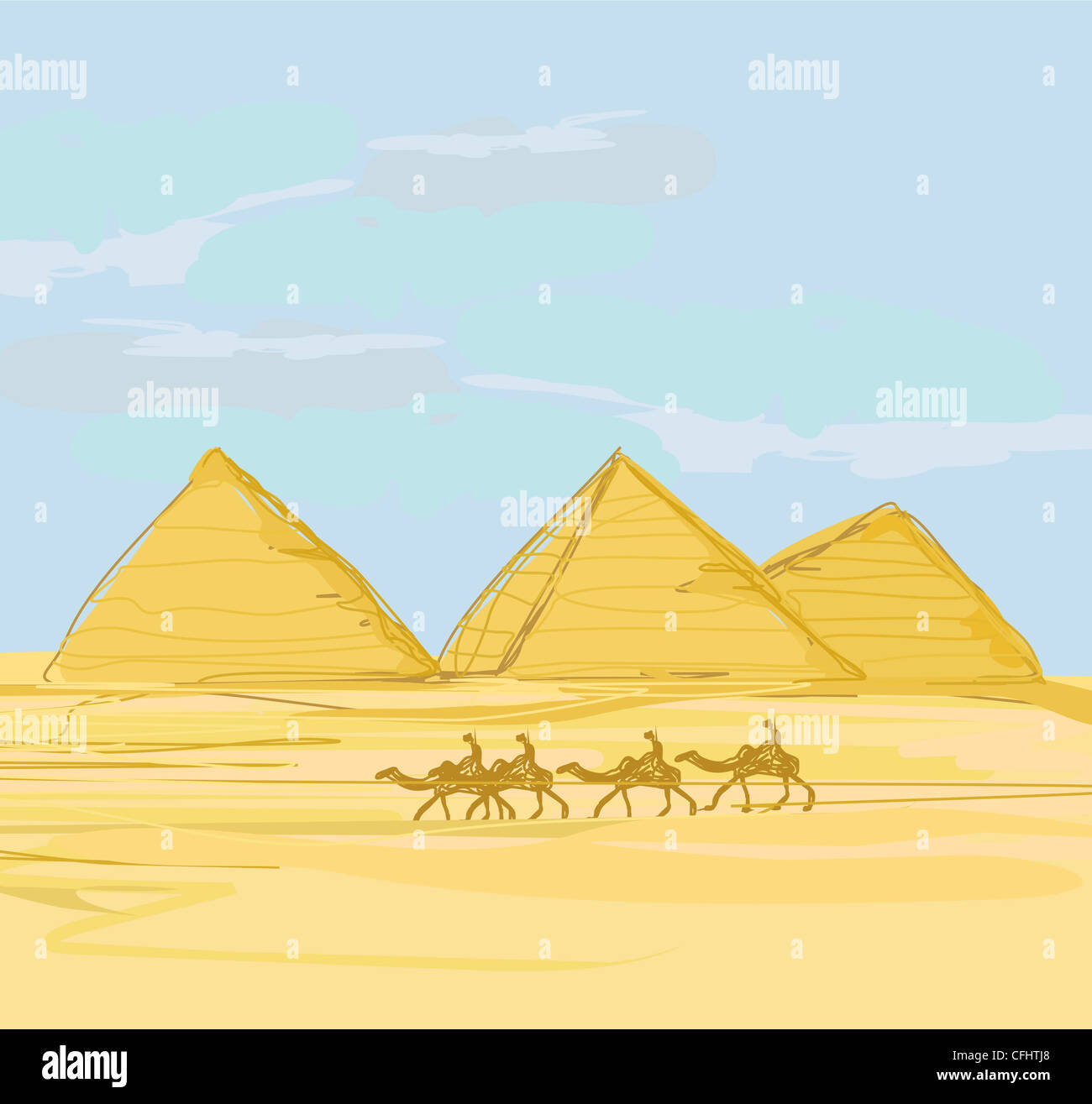 View two great pyramids hi-res stock photography and images - Alamy