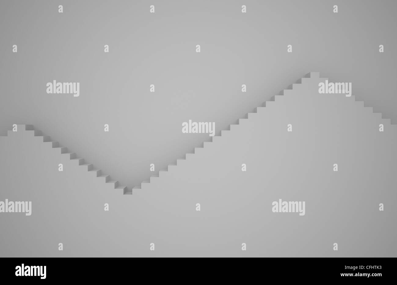 The zigzagged stair in mountain shape Stock Photo - Alamy