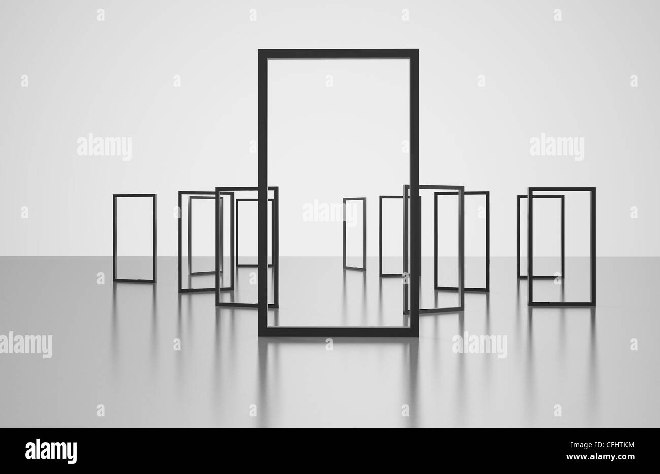 The standing black rectangle frames Stock Photo - Alamy